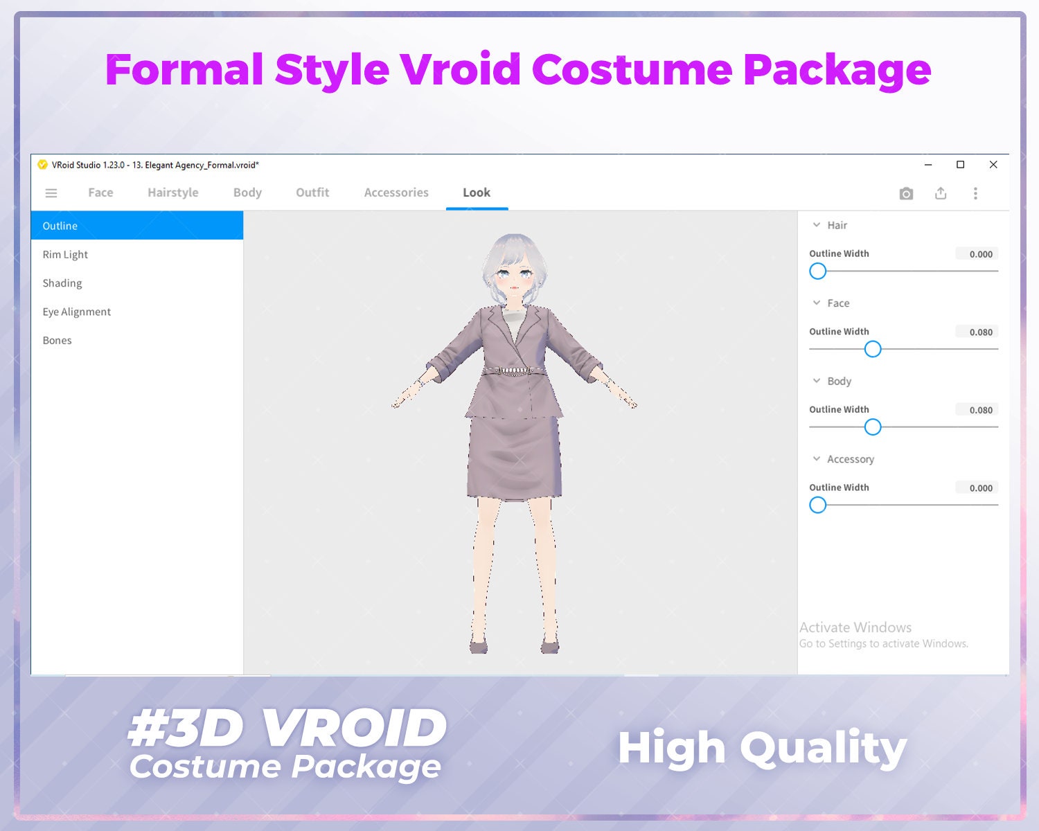 Vroid Clothing Pack Clothes Doll Clothes 3d Vroid Formal - Etsy