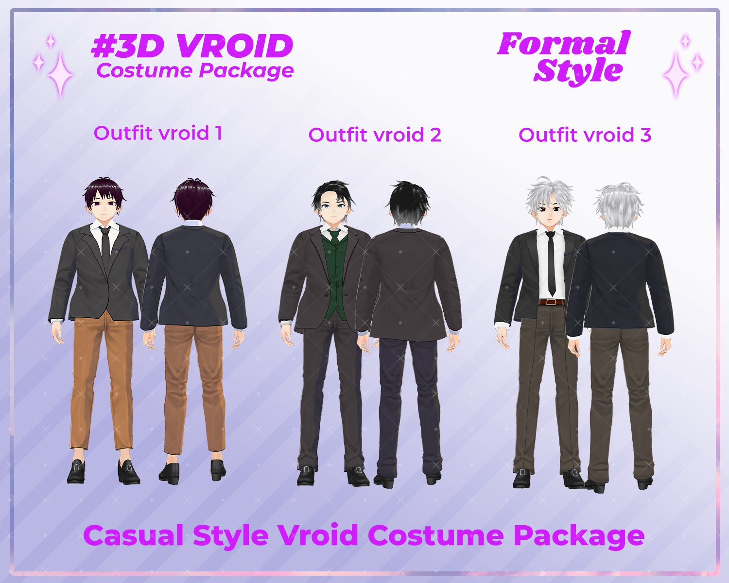 Vroid Clothing Pack 3d Vroid Clothes Cool Clothes Cosplay - Etsy