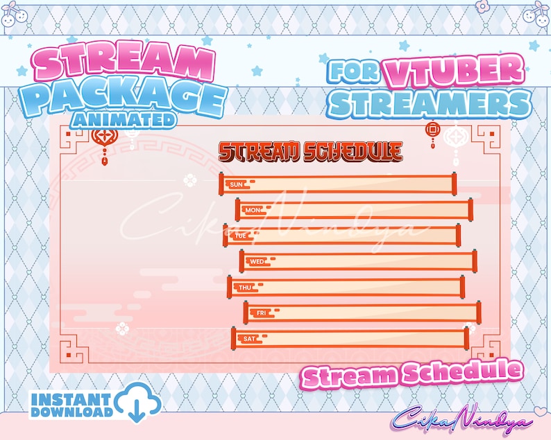 Vtuber Overlay Vtuber Twitch Overlays Stream Overlay - Etsy