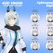 Innovative Style 3D Vroid Character White Hair Cyber Anime Girl for ...