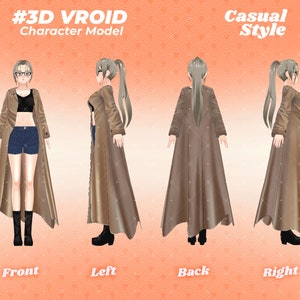 Virtual Persona 3D Vroid Character Korean Style Casual Dress for Unique ...