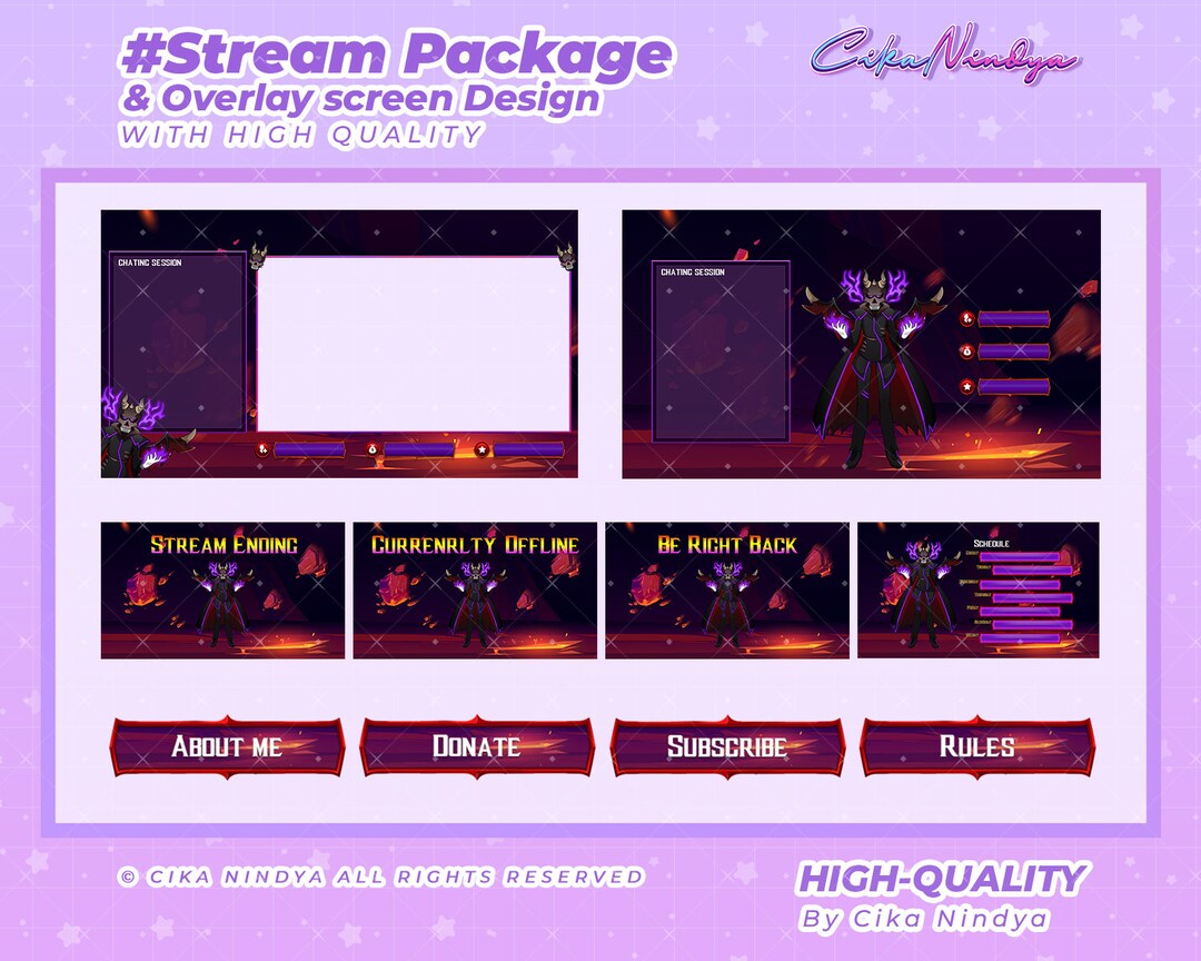 Vtuber Overlay, Twitch Graphics, Youtube Overlays, Space Broadcast ...