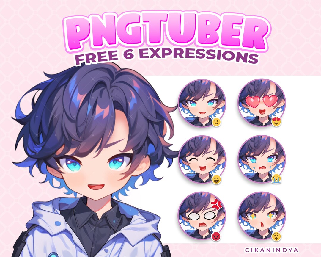 Premade Custom Pngtuber – Bold Blue Heroic Character - Etsy
