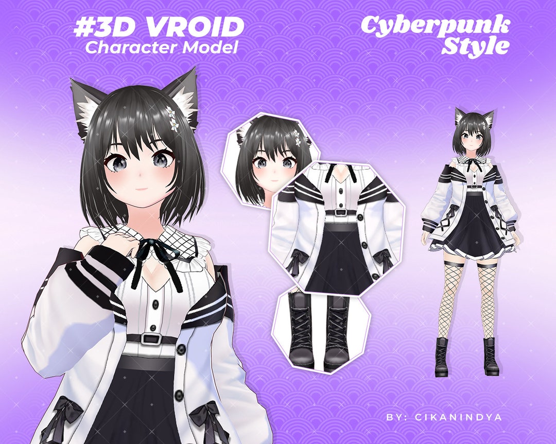 Stream Avatar Revolution 3D Vroid Model Girl Delphine Lumina for ...