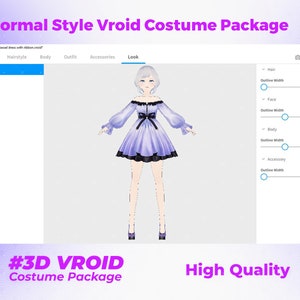 Sophisticated Formal Dress Pack for Vroid Young Ladies - Vroid Clothing ...