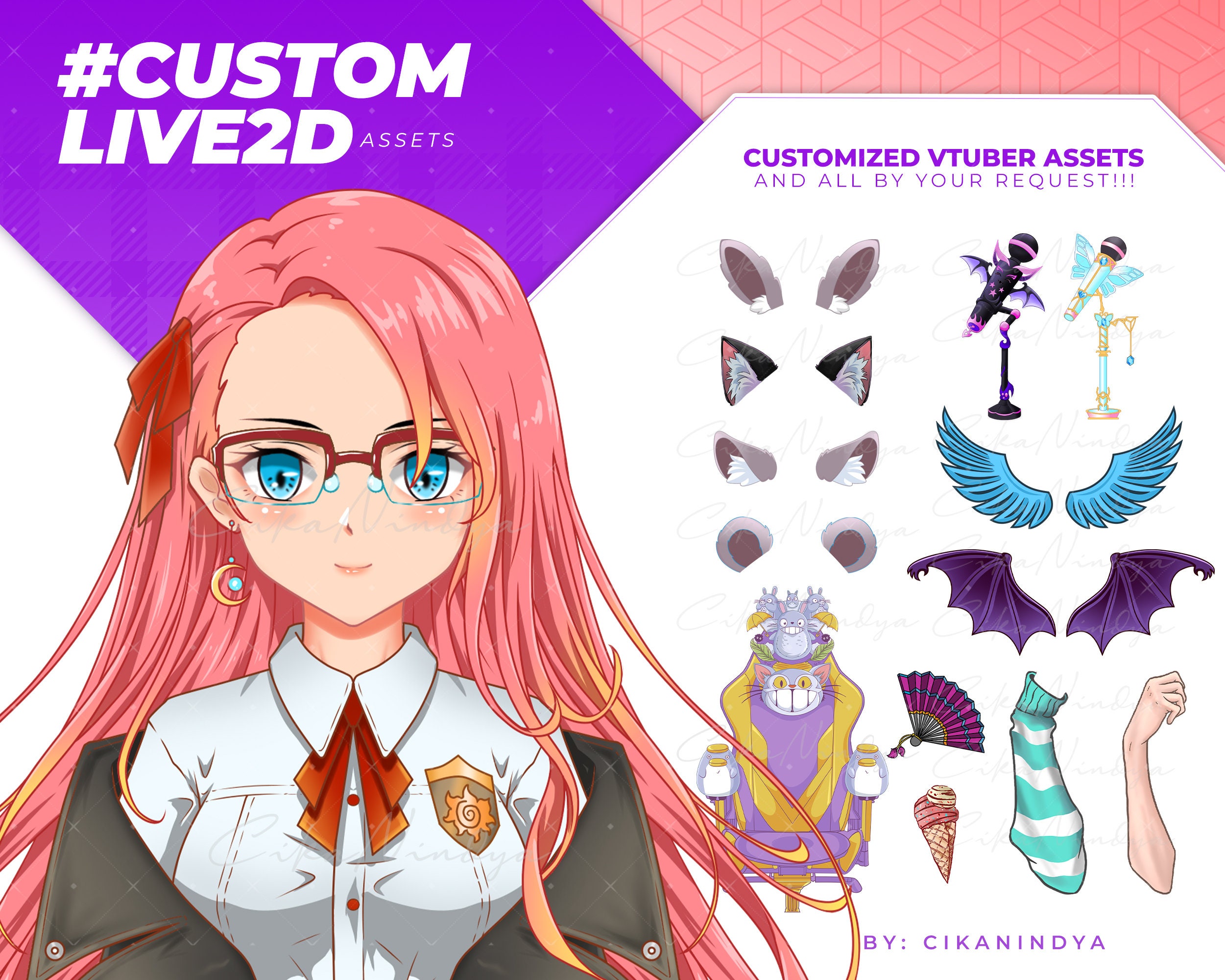 Custom 2D Vtuber Assets Stand Out in the Streaming World - Etsy