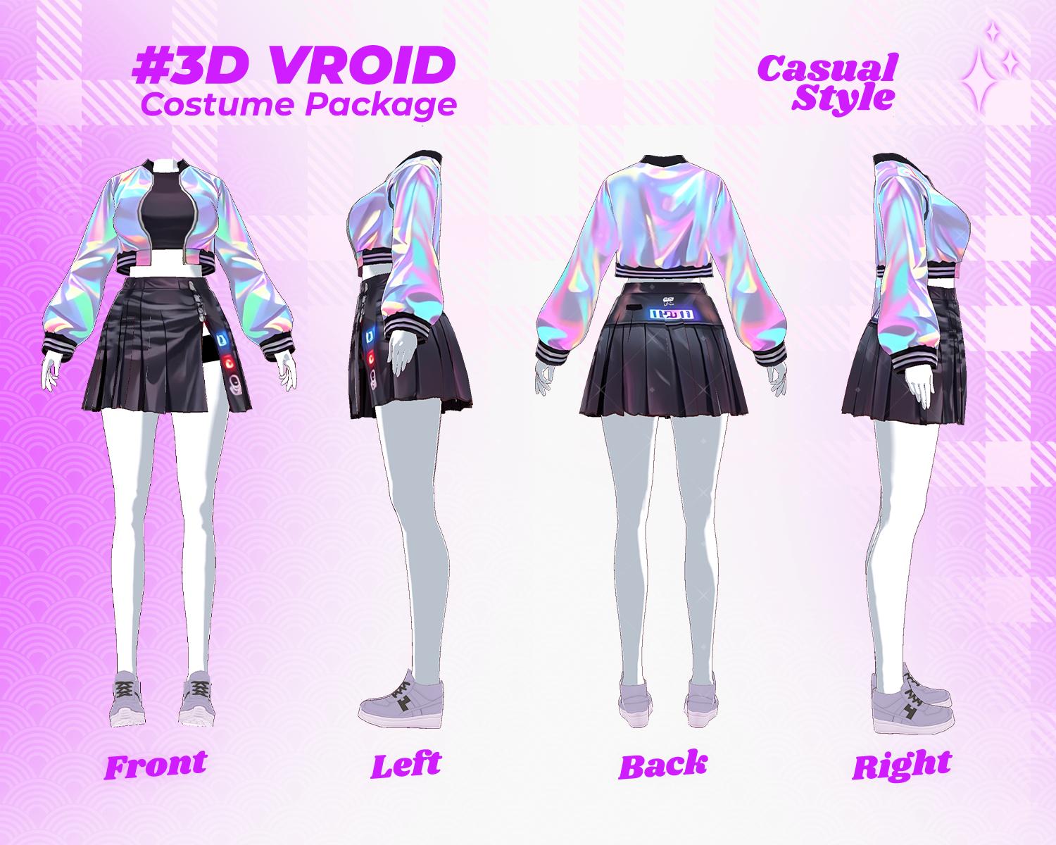 3D Vroid Outfit Pack | Cyberpunk, Gothic, Uniform (customitem) - Etsy