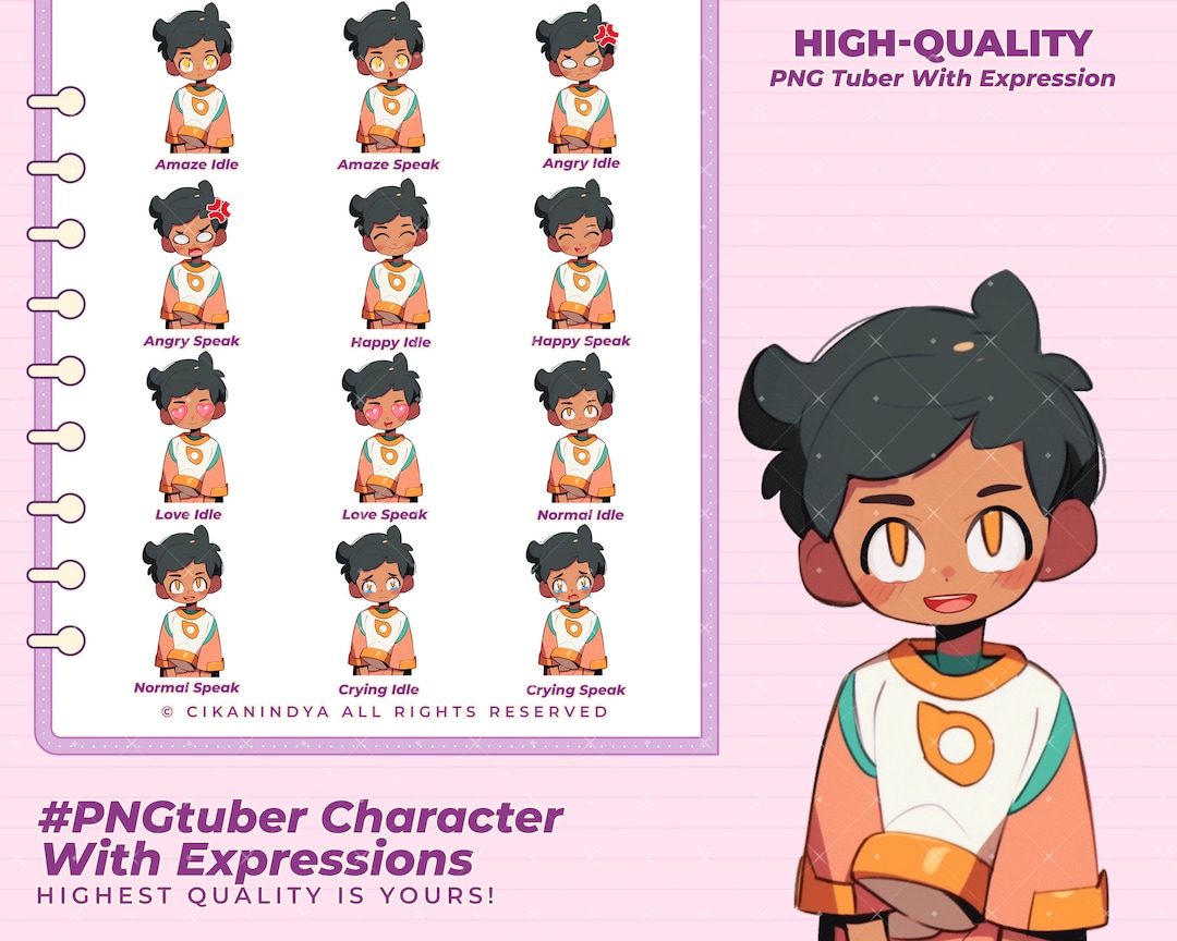 Pngtuber | Engaging Male PNG Tuber for Captivating Broadcasts | Get 12 ...