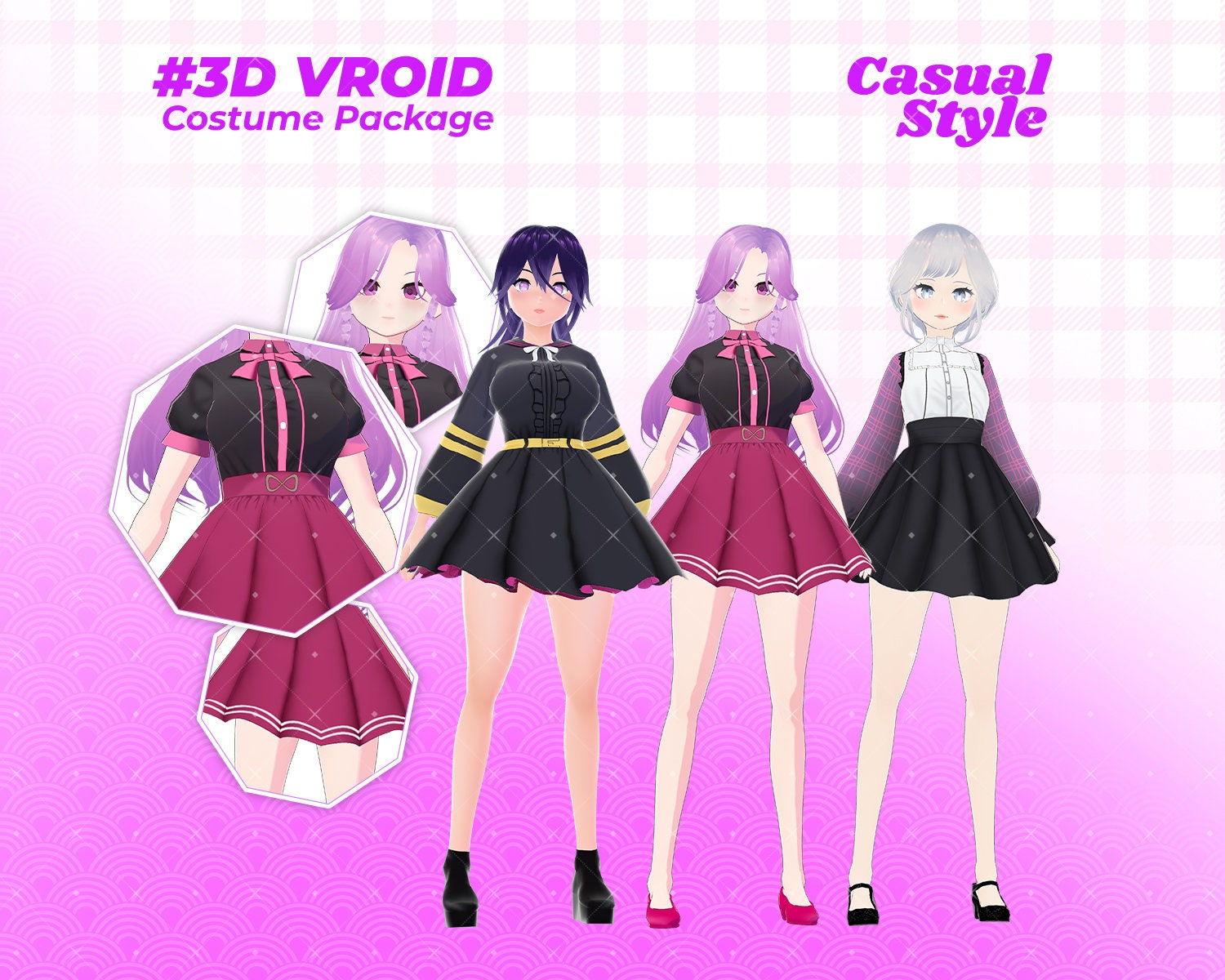 3D Vroid Clothing Pack Doll Clothes 3d Vroid Clothes Vroid - Etsy