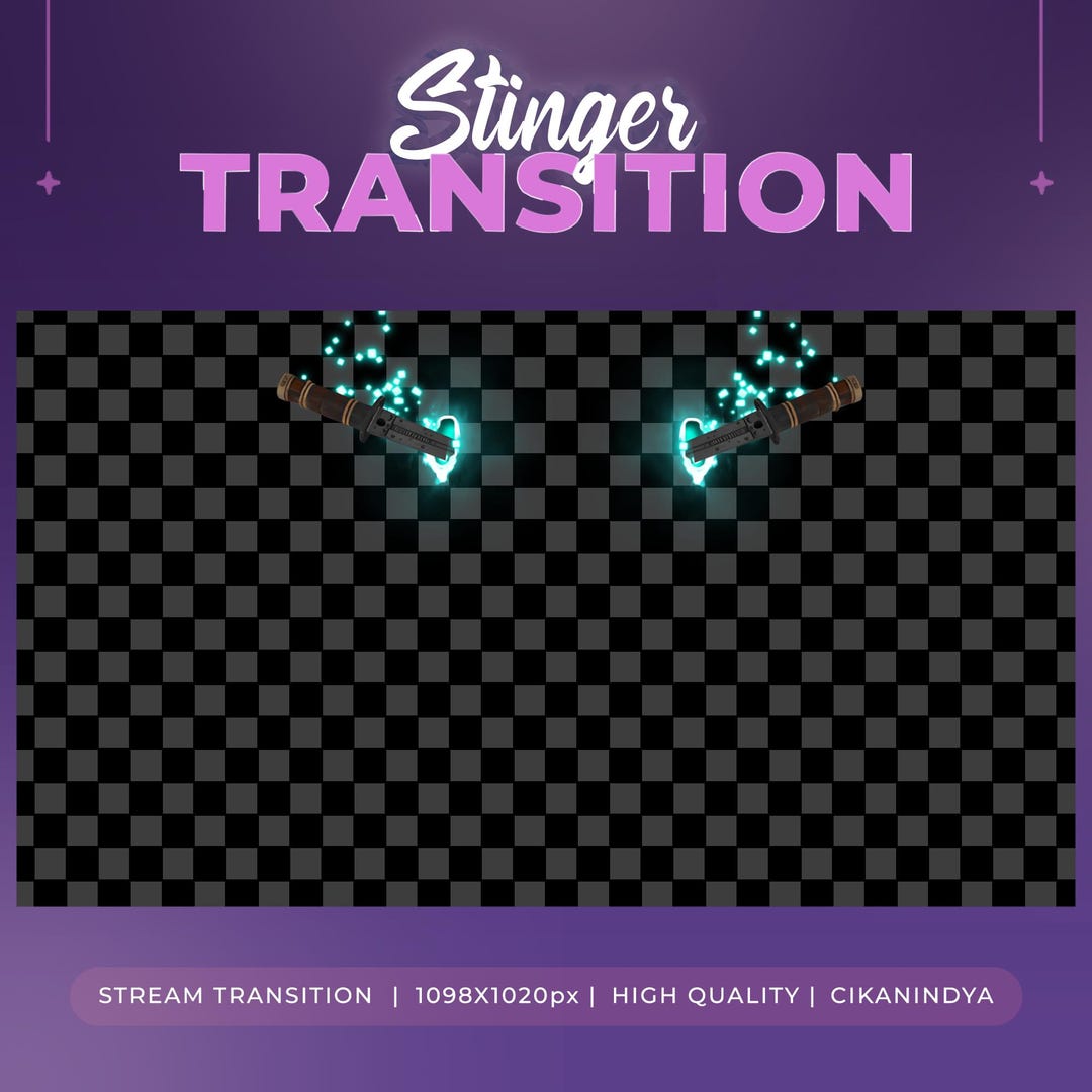 Animated Stinger Transition | Dual Futuristic Blaster Animation With ...