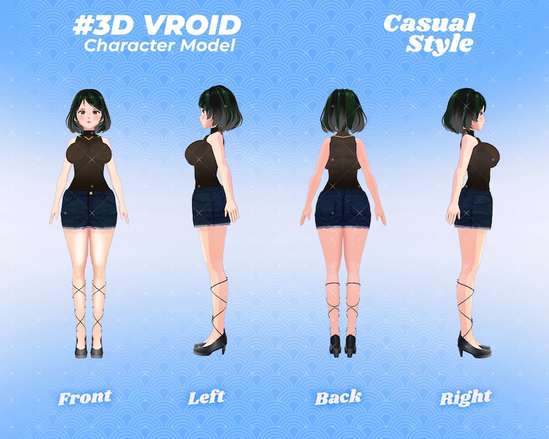 Ninio Kashimaru Aura Anime Girl 3D Vroid With Spirited Charm for ...