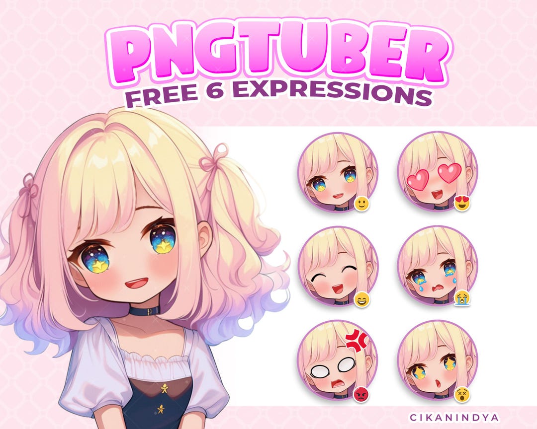 Cute Custom Pngtuber Model – Perfect for Anime Streamers - Etsy