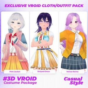 Casual Trendy Girl Vroid Apparel - Vroid Clothing Pack, Vroid Outfit ...