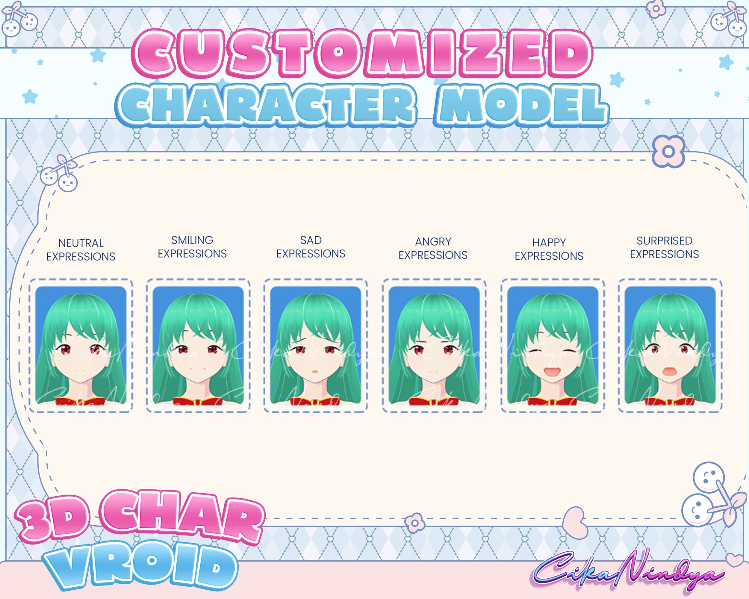 Bring Joy to Your Streaming Wonderland With 3D Vroid Character - Etsy