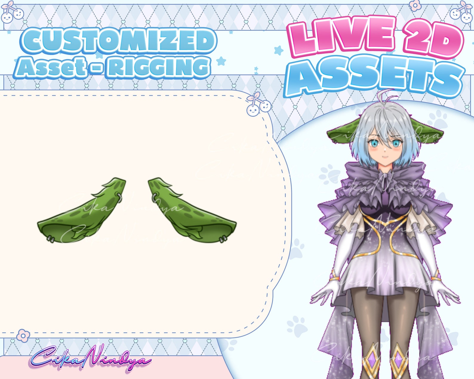 Vtuber Assets, Design Asset, Twitch Assets, Vtuber Asset Ears, Stream ...