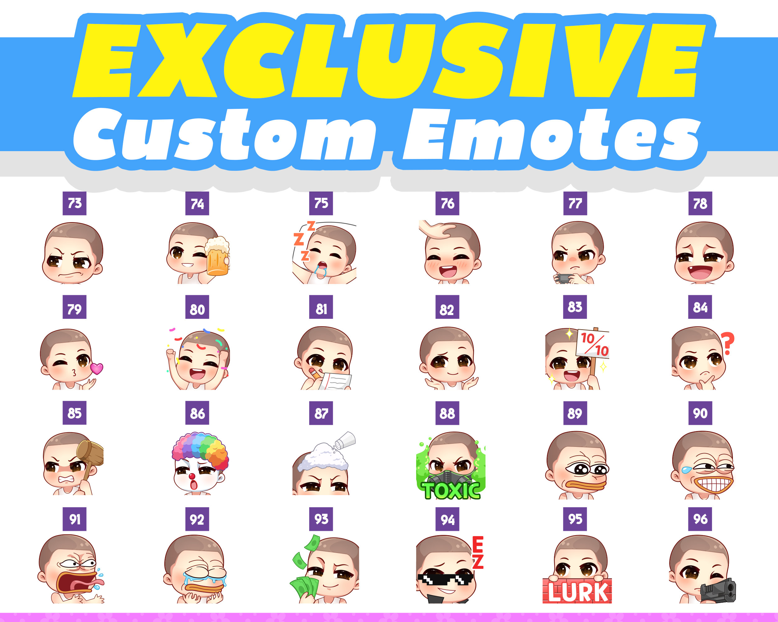 Exclusive Chibi Emotes for Twitch Craft Your Custom Vtuber Presence - Etsy