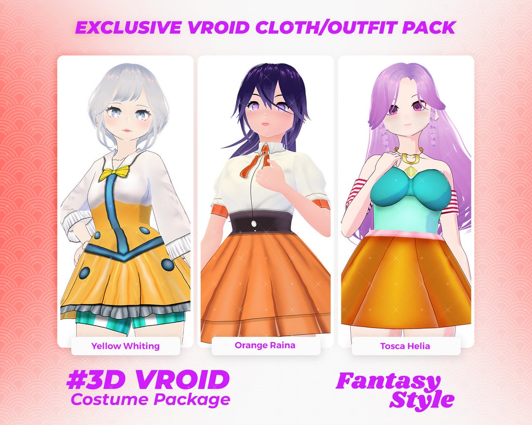 Dreamy Fantasy Outfits for Vtuber Avatars - Vroid Clothing Pack ...