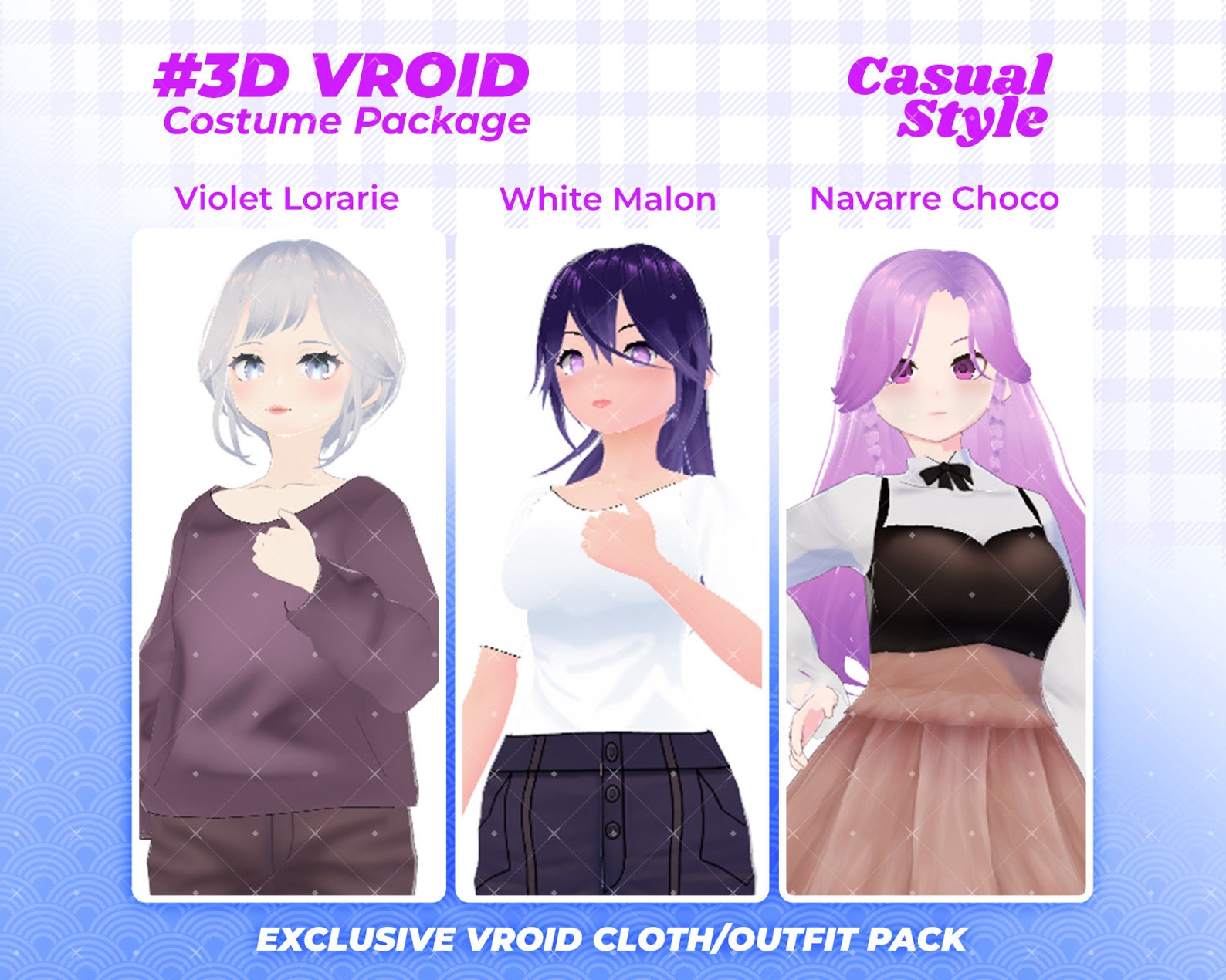 3D Vroid Clothing Pack 3d Vroid Clothes Cosplay Costume - Etsy
