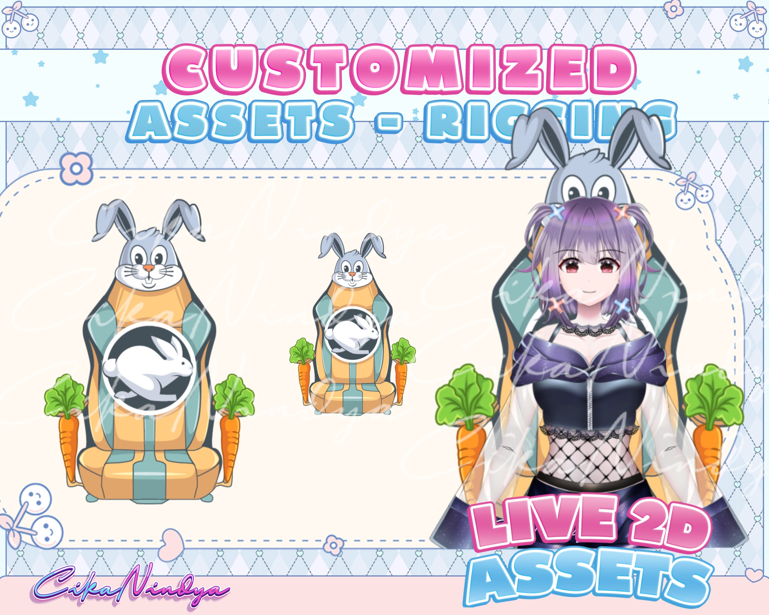 Vtuber Assets Live2d Asset Design Asset Twitch Assets - Etsy