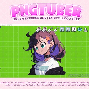 PNG Tuber | Zuri Cartoon PNG Tuber Pack | 6 Pose Tuber | 6 Twitch Emote ...