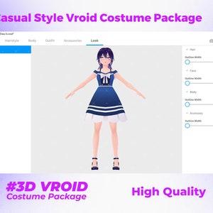 Laid-back Glam Effortless Vroid Outfits - Vroid Clothing Pack, Everyday ...