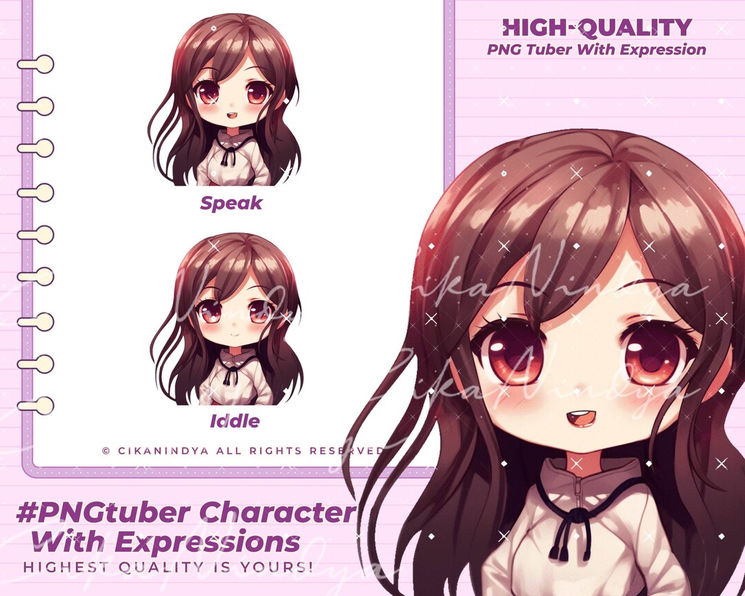 PNG Tuber | Boost Your Streams With a Cute PNG Tuber | Get 2 Poses ...