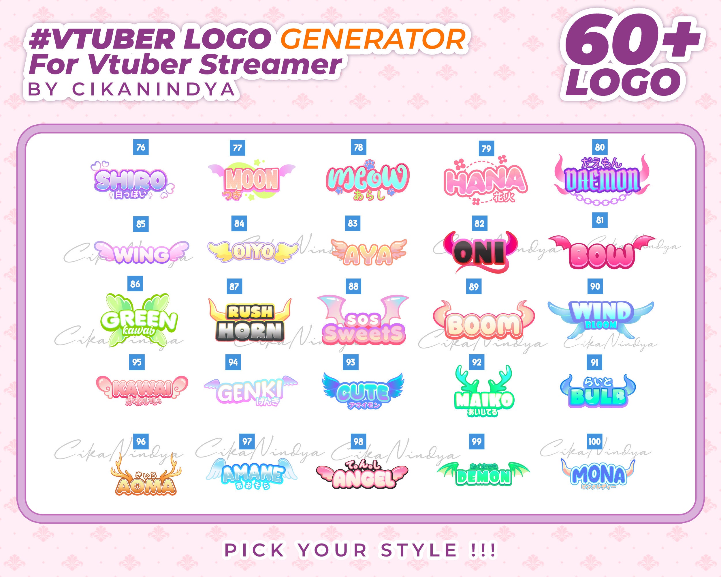 Personalized Cute Logo Templates Design Service Custom Cute - Etsy