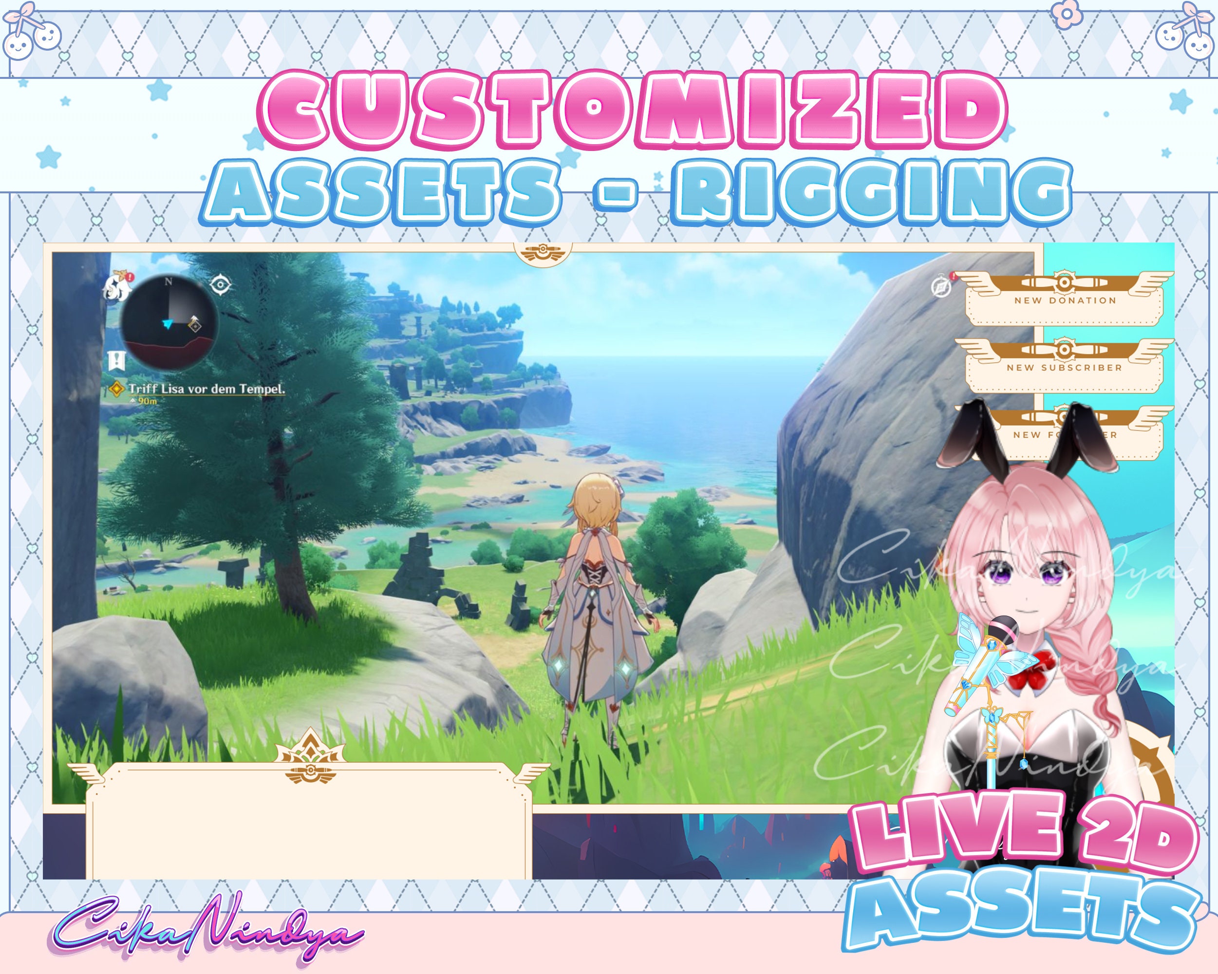 Vtuber Assets Stream Assets Vtuber Asset Mic Live2d Asset - Etsy
