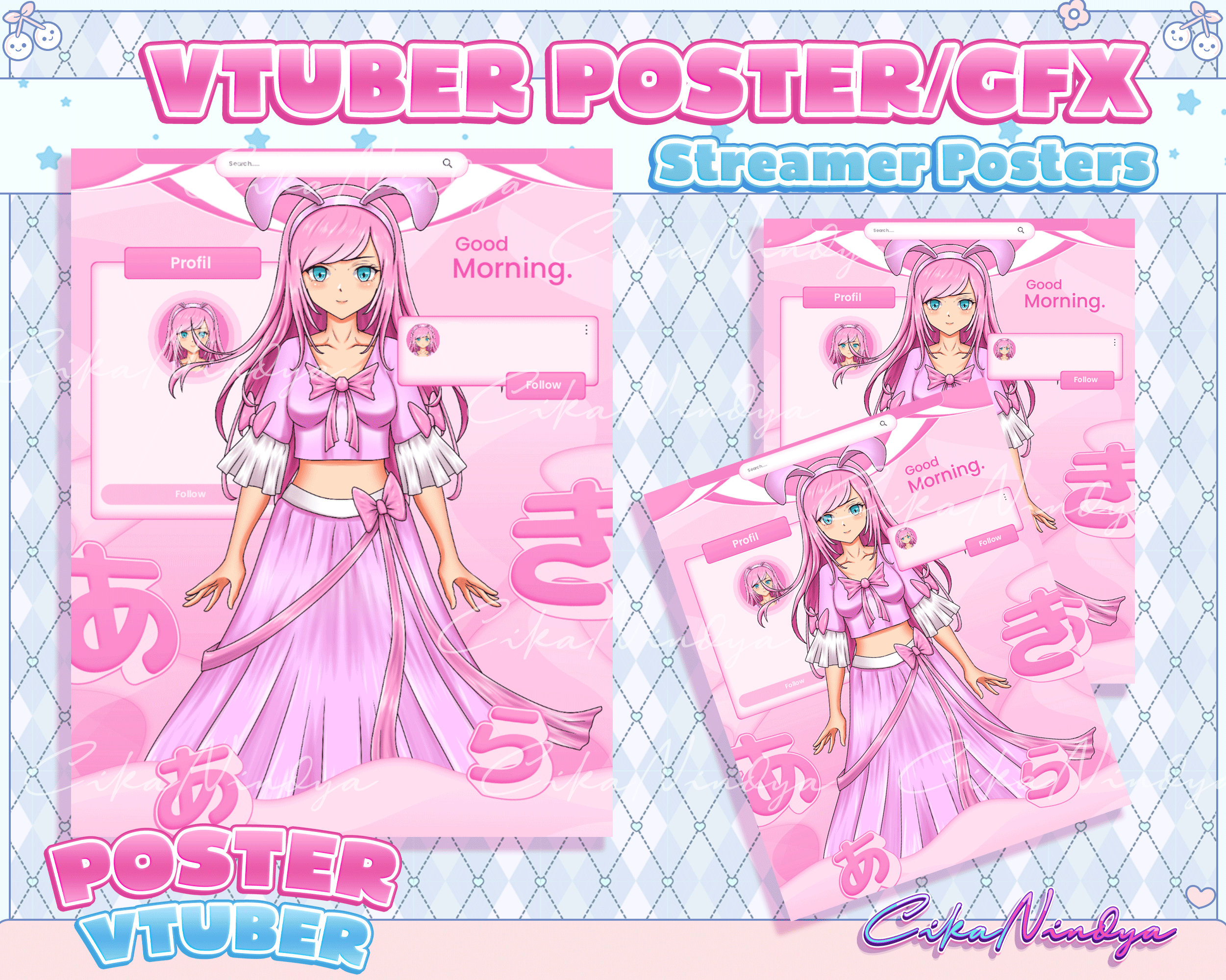 Vtuber Poster Anime Poster Poster Frames Poster Modern - Etsy