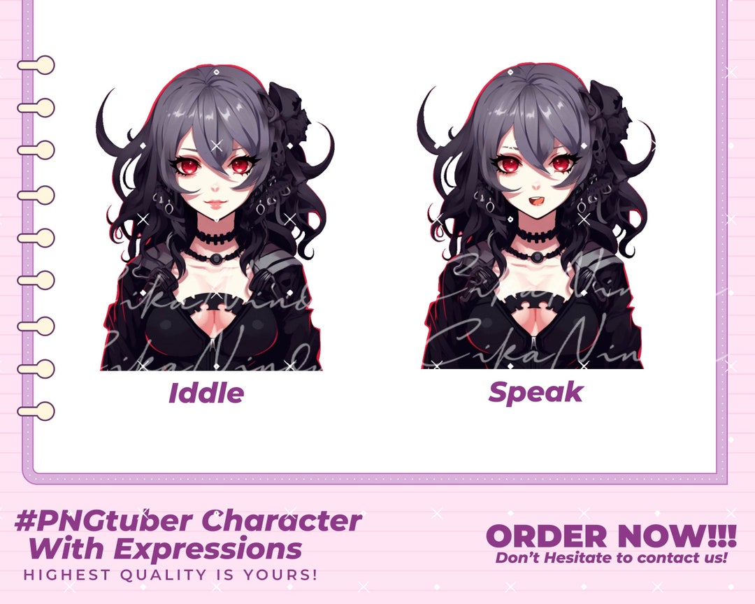 PNG Tuber | Adorable PNG Tuber Character Black Girl for Streamer | 2 ...