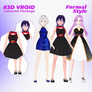 Vroid Clothing Pack, Vroid Elegance, Costume, Digital Wear, Avatar ...