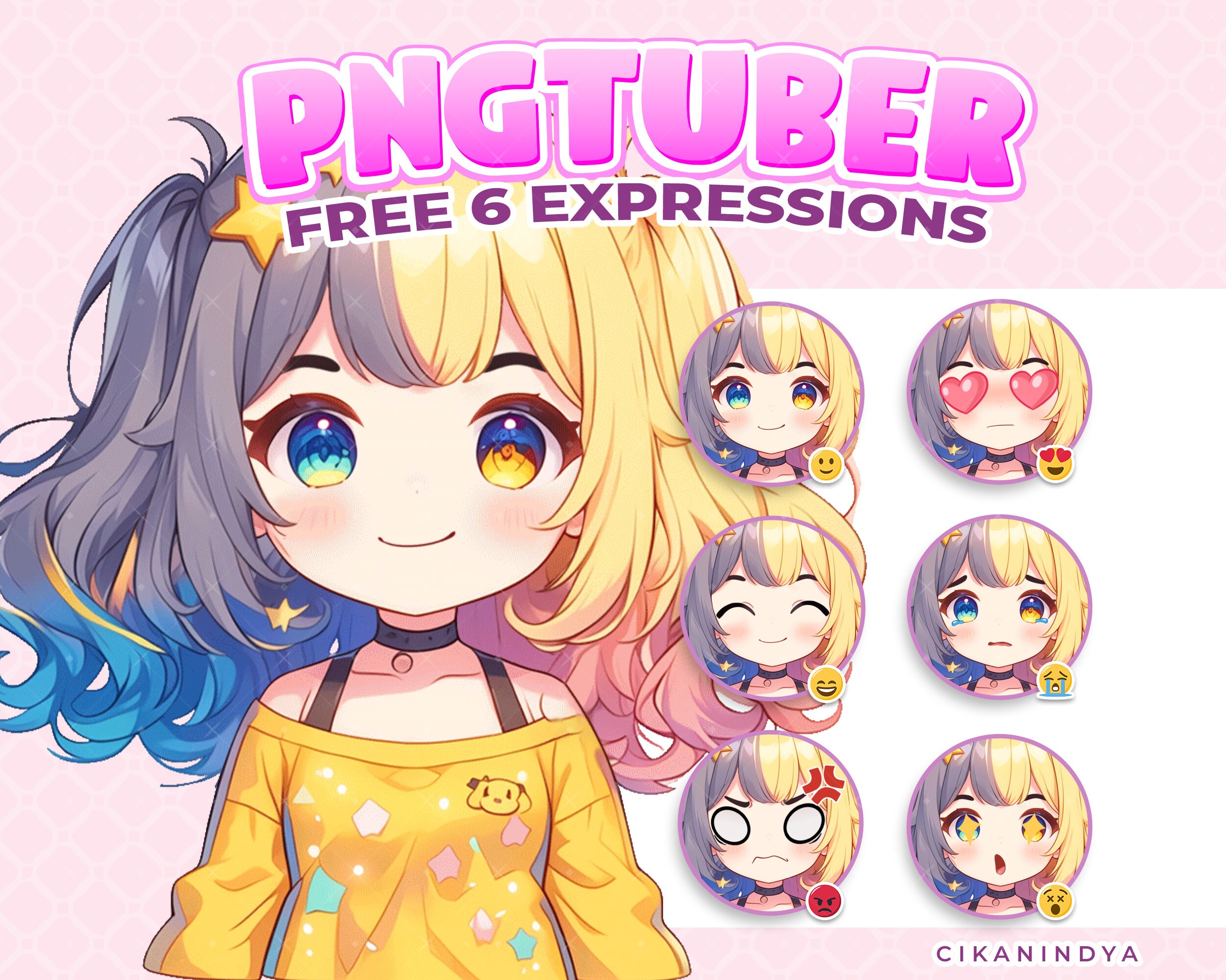Premade PNG Tuber Model: 12 Poses, Modern Outfit (.veadomini File) - Etsy