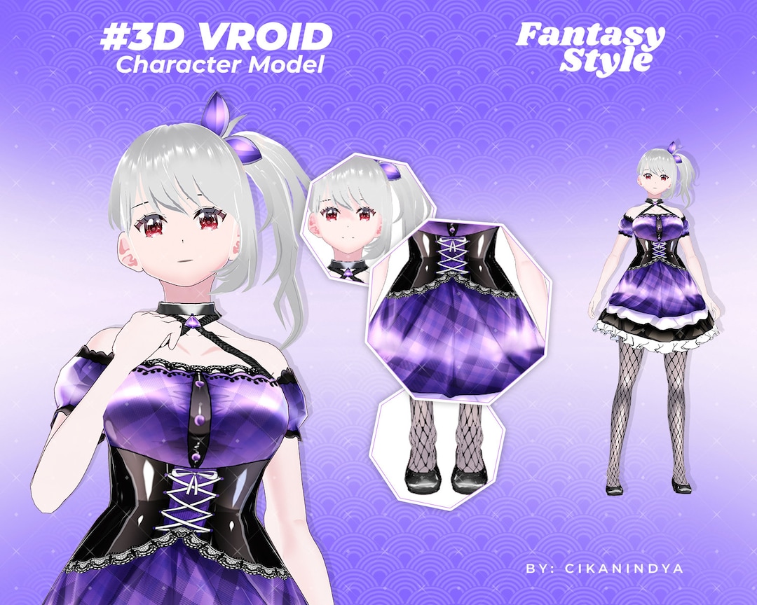 3D Vroid Vtuber Model: Anime Fantasy Style, Stream Ready (.VRM File ...