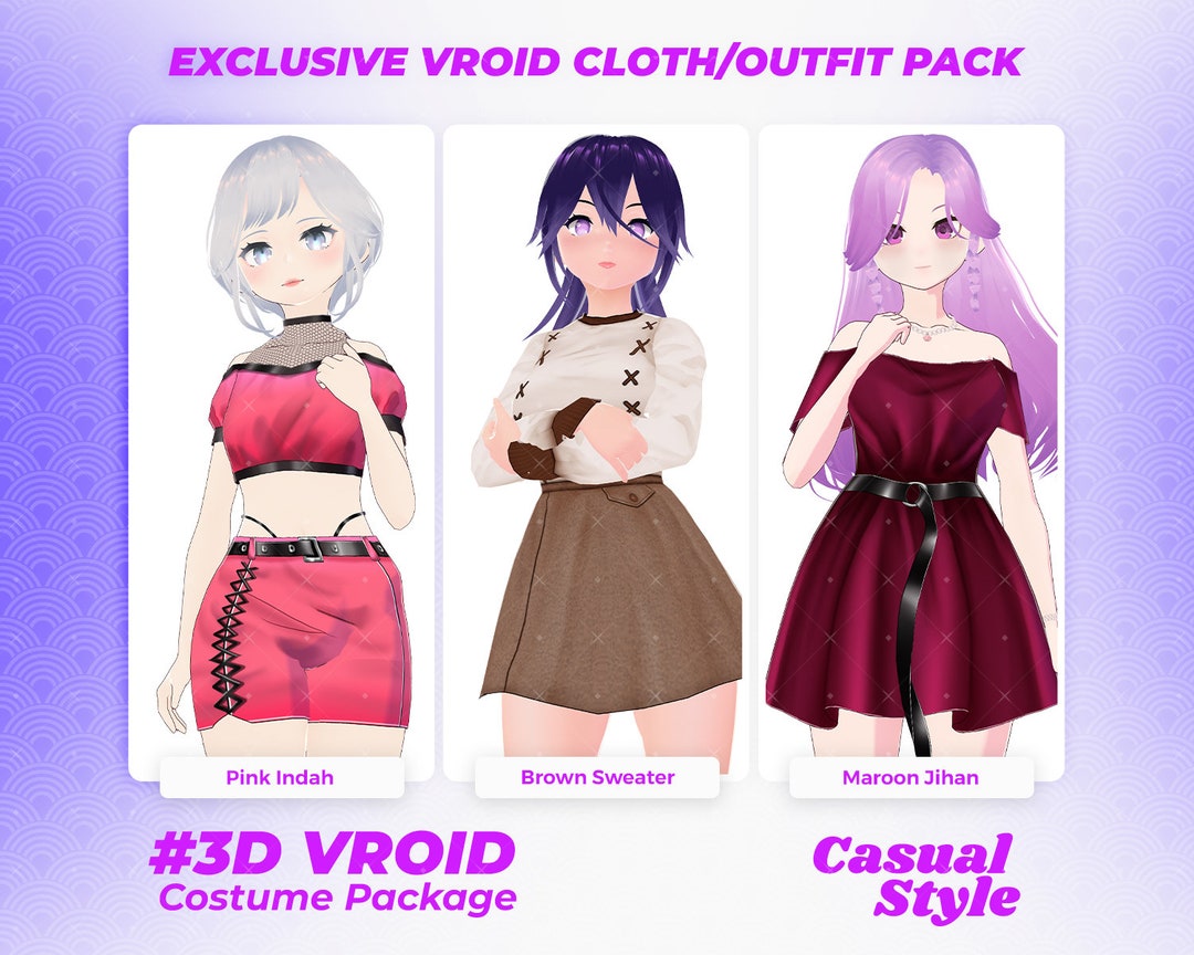 Vroid Outfit: Modern Muse Casual Clothing Pack for Vtuber Avatars - Etsy