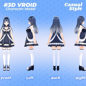 Yunko Nazuna Charm Anime Radiance in 3D Vroid for Captivating Streams ...