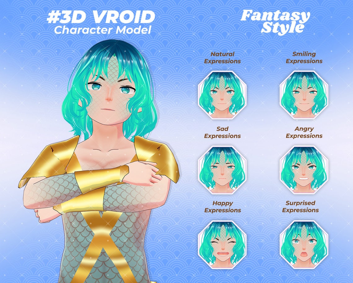 3D Vroid Character, Interactive Model, Online Gaming Epic Gaming ...
