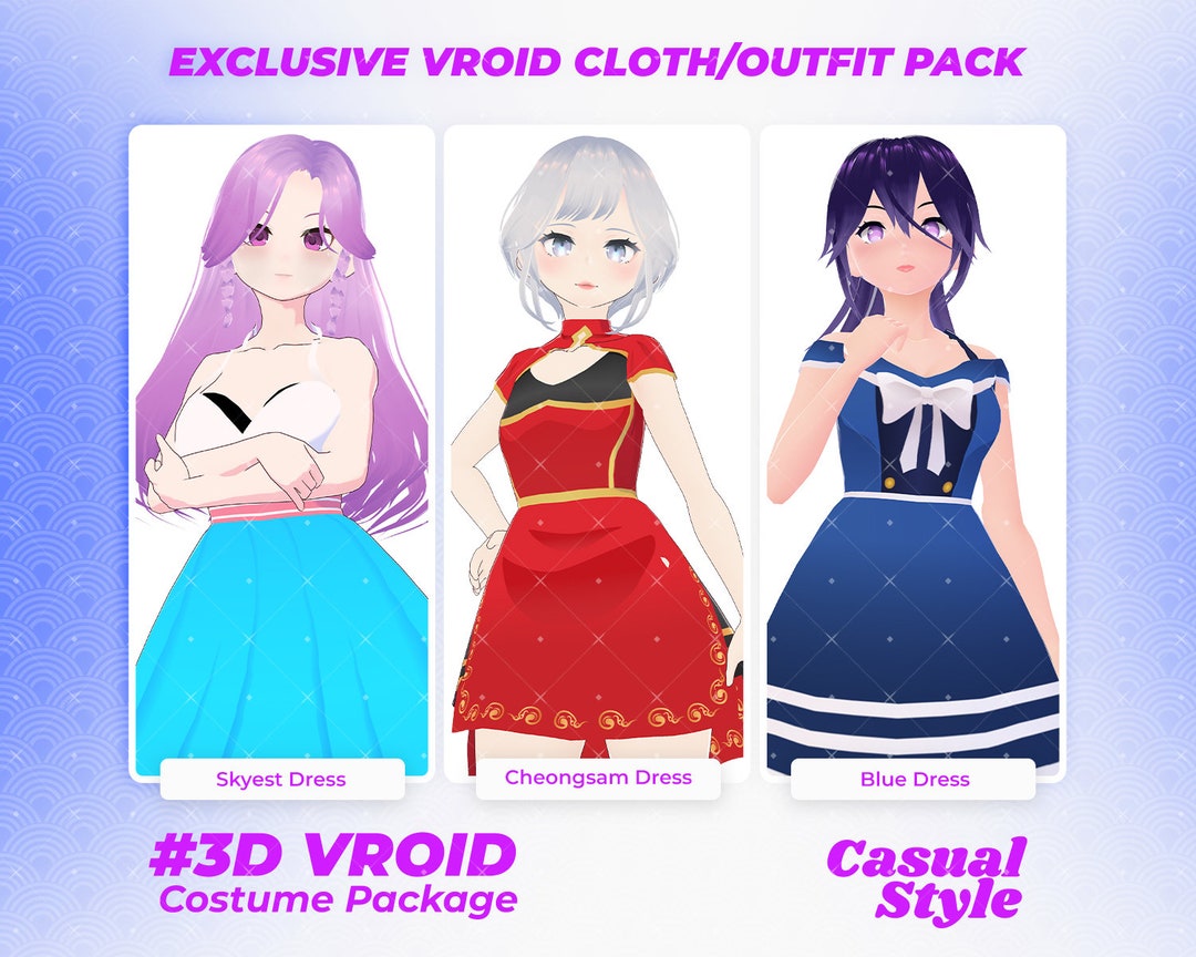 Vroid Clothing Pack, Fantasy Outfits, Online Character, Gaming Avatar ...