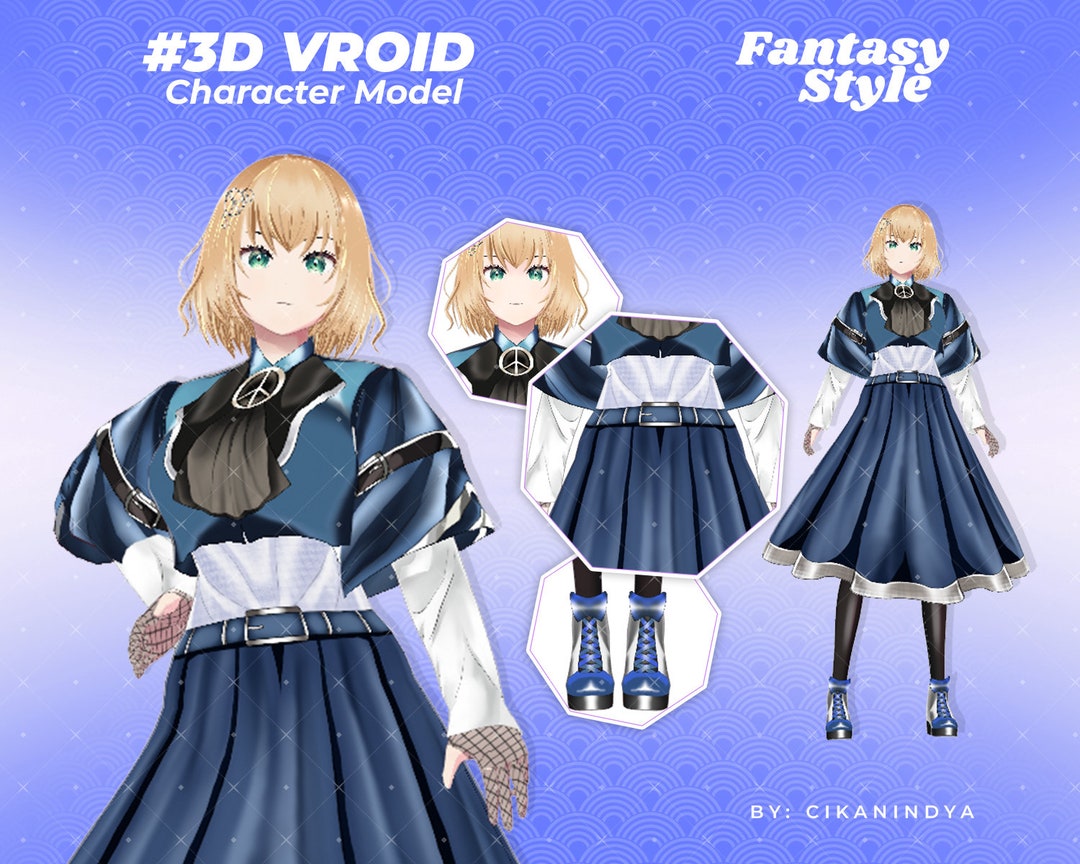 3D Vroid Character, 3d Model, Vtuber Model Free, 3D, Vtuber Model ...