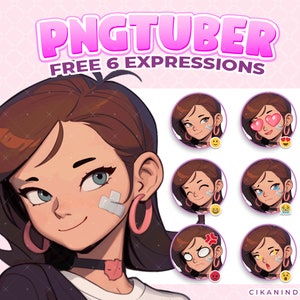 Pngtuber | Wounded Girl PNG Tuber for Immersive Game Streaming | With 6 ...
