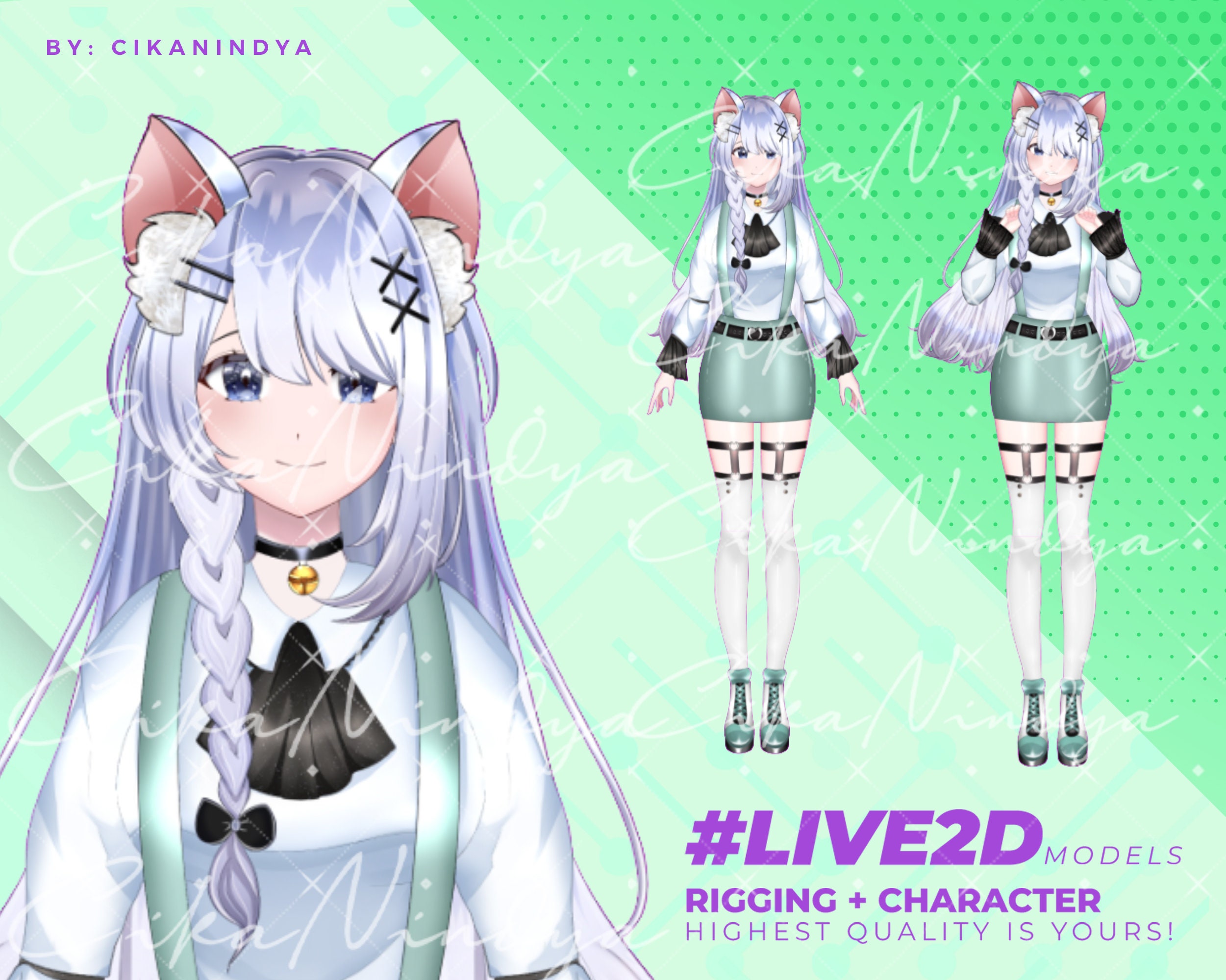 Vtuber Model Vtuber Vtuber Avatar Vtuber Art Twitch Vtuber - Etsy