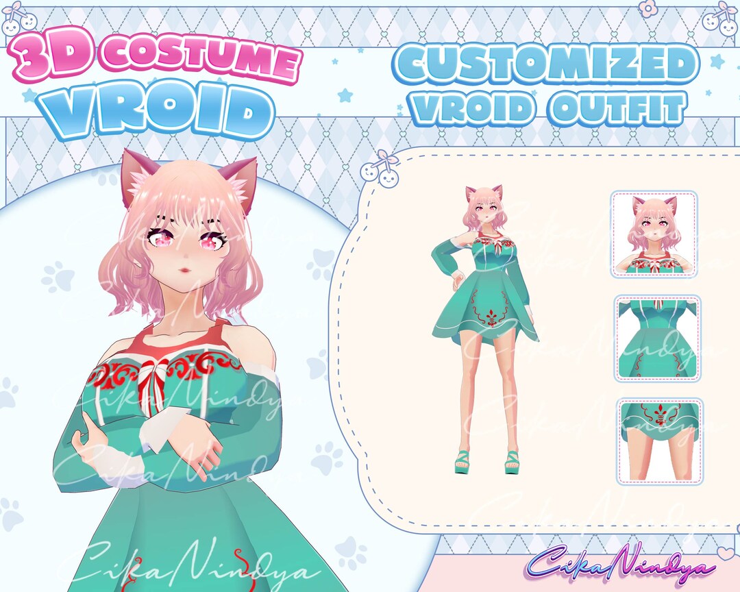 3D Vroid Costume, Vroid Assets, Vroid Outfit, Virtual Wardrobe Step ...