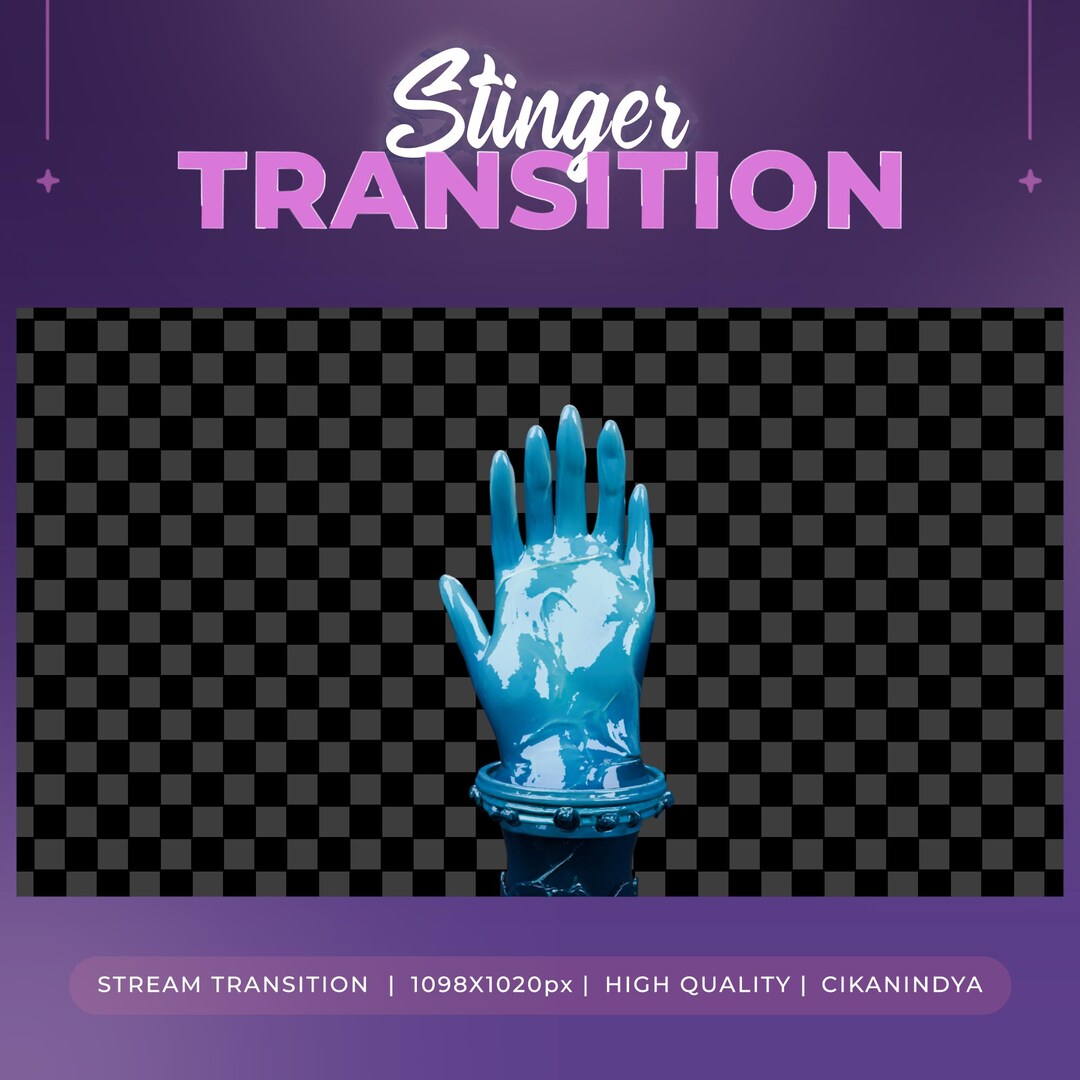 Animated Stinger Transition | Futuristic Blue Hand Animation for Tech ...