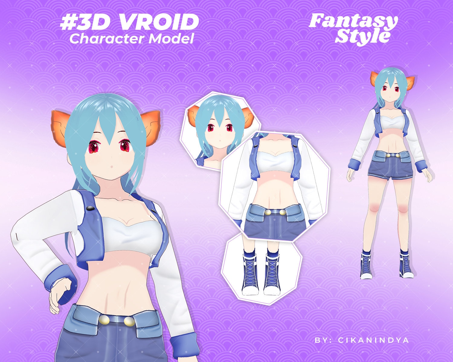 3D Vroid Character, 3d Model Commission, Vtuber Model, Vroid Streamer's ...
