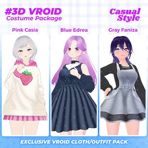 Vroid Clothing Pack, Stylish Vroid, Modern Style, Avatar Clothing ...