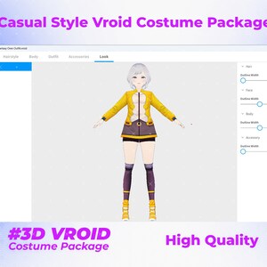 Vroid Outfit Pack: Chic Casual Clothes for Virtual Avatars - Etsy