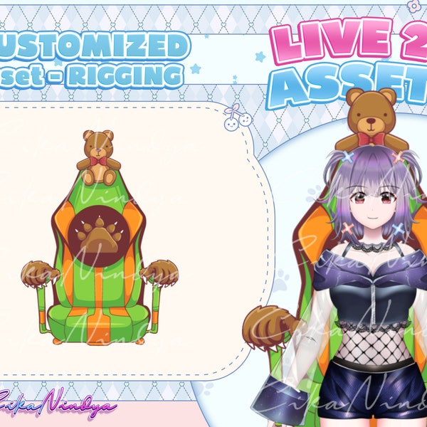 2d Vtuber Model Bear - Etsy