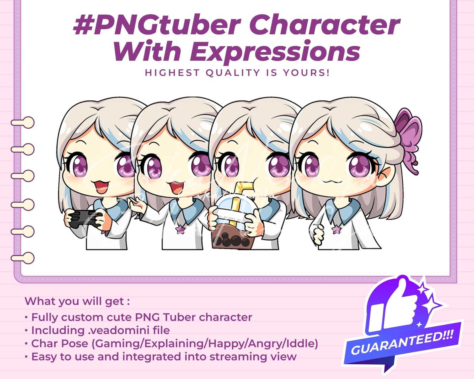 PNG Tuber Png Tuber Twitch Gif Pngtuber Pngtuber Model - Etsy