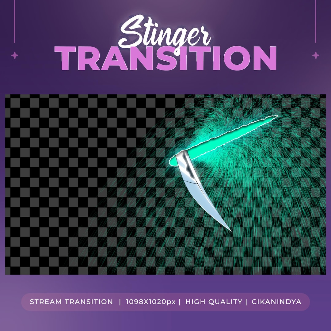 Animated Stinger Transition Katana 2 Samurai Slash for Streaming & Editing | Stinger Transition ...