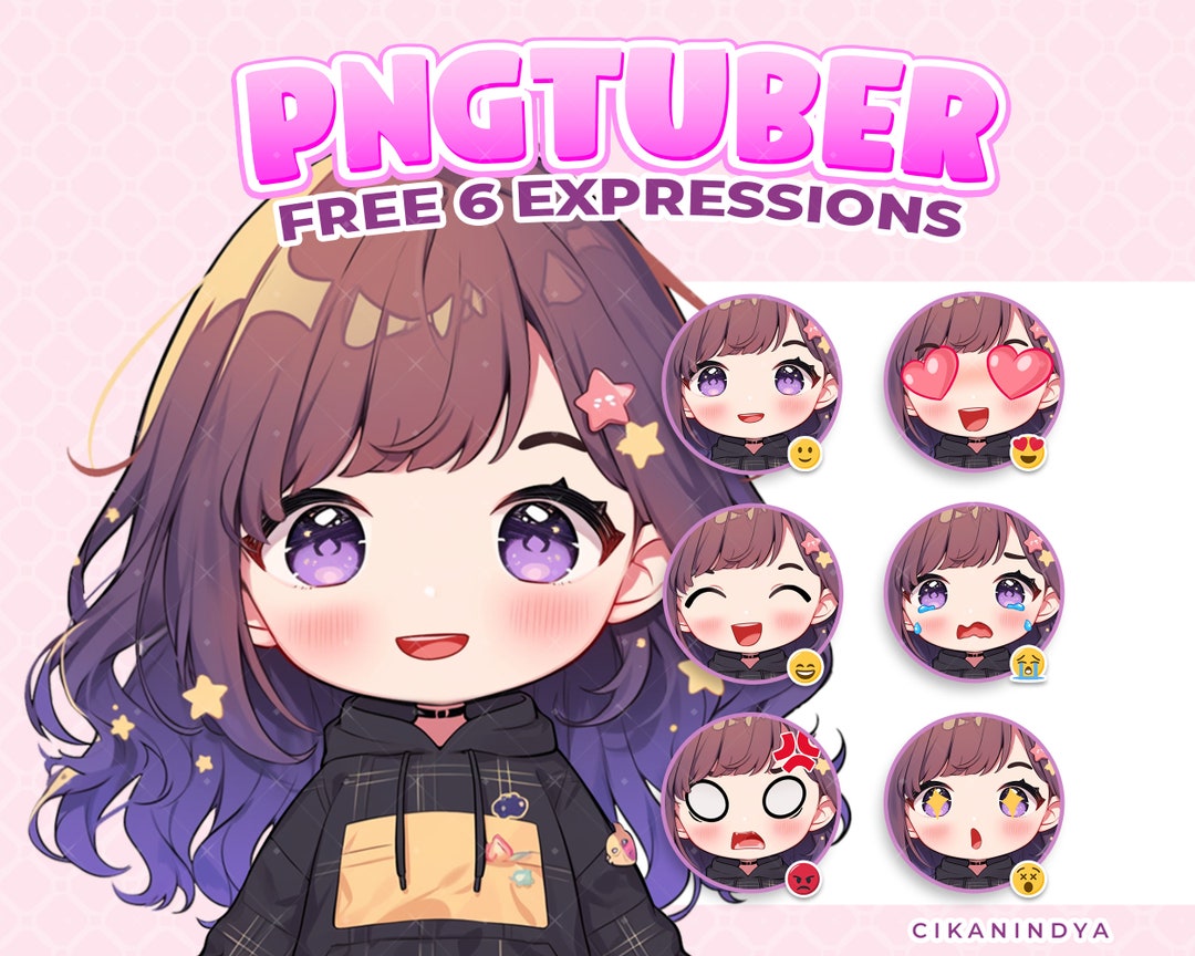 PNG Tuber | PNG Tuber With Pink Blush on for Streamer Girl | You'll Get ...