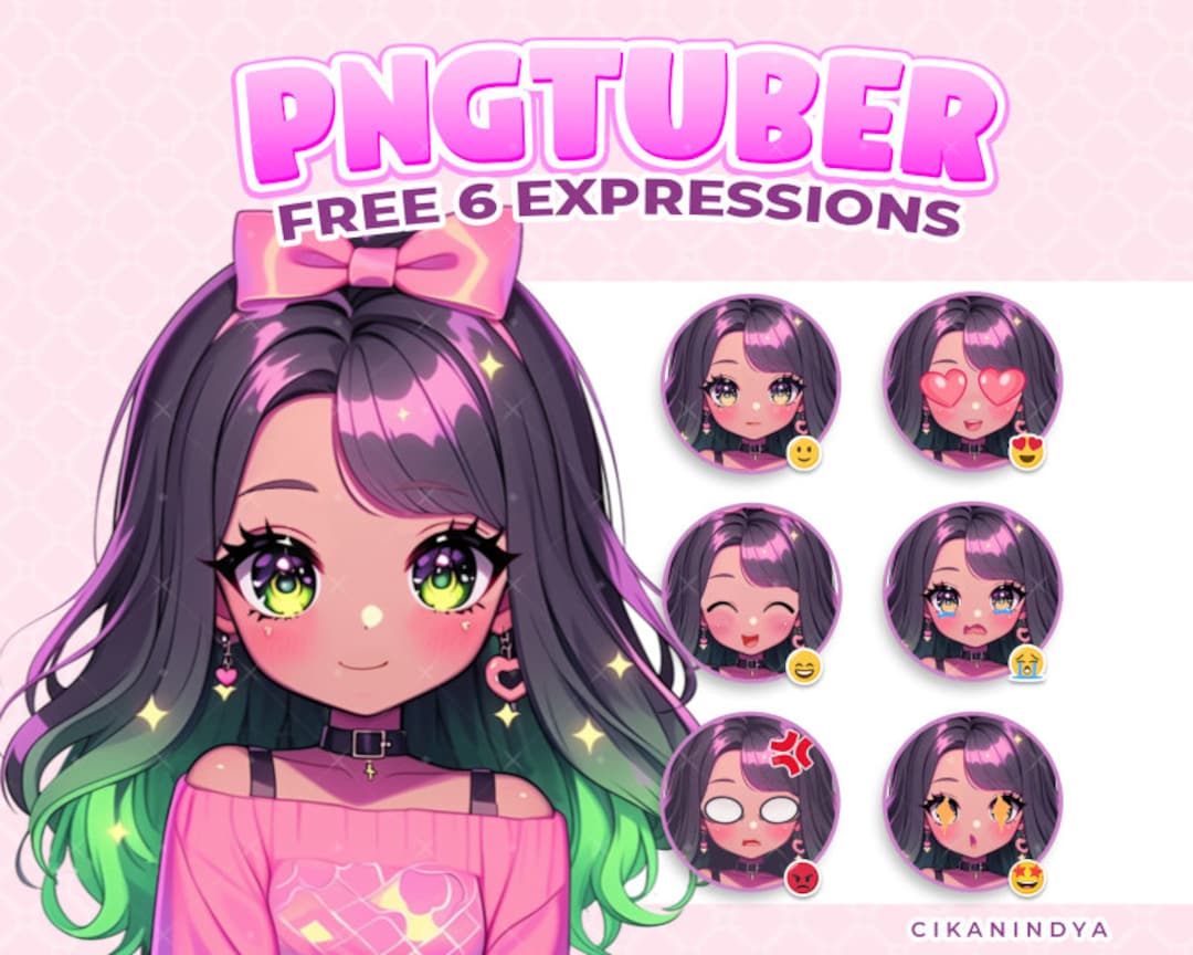 PNG Tuber | Endearing Character Tuber Girl Cute Pink for Streaming Cute ...
